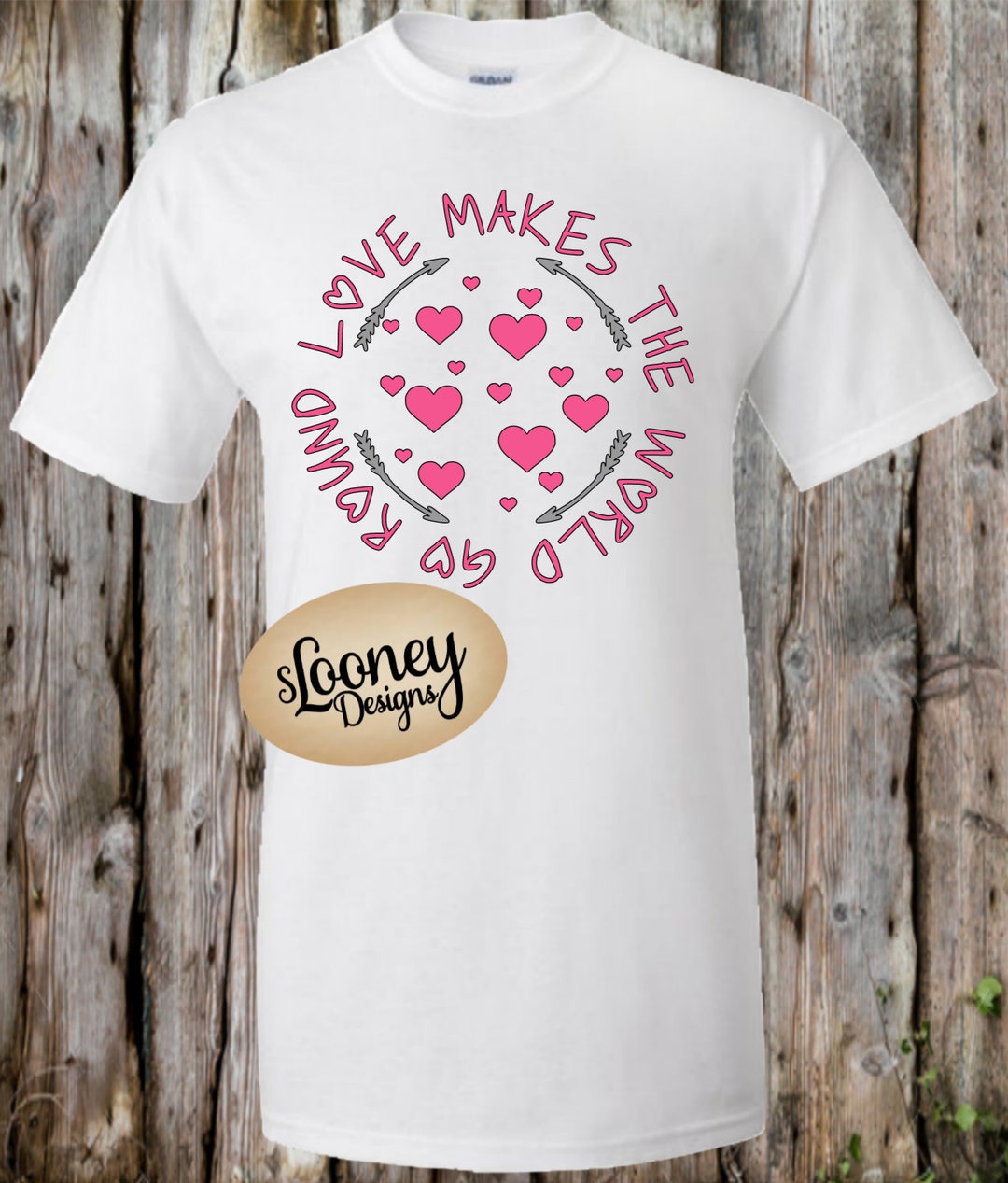 Love Makes World Go Round Svg, Valentine's Day Svg, Love Shirt Ideas ...