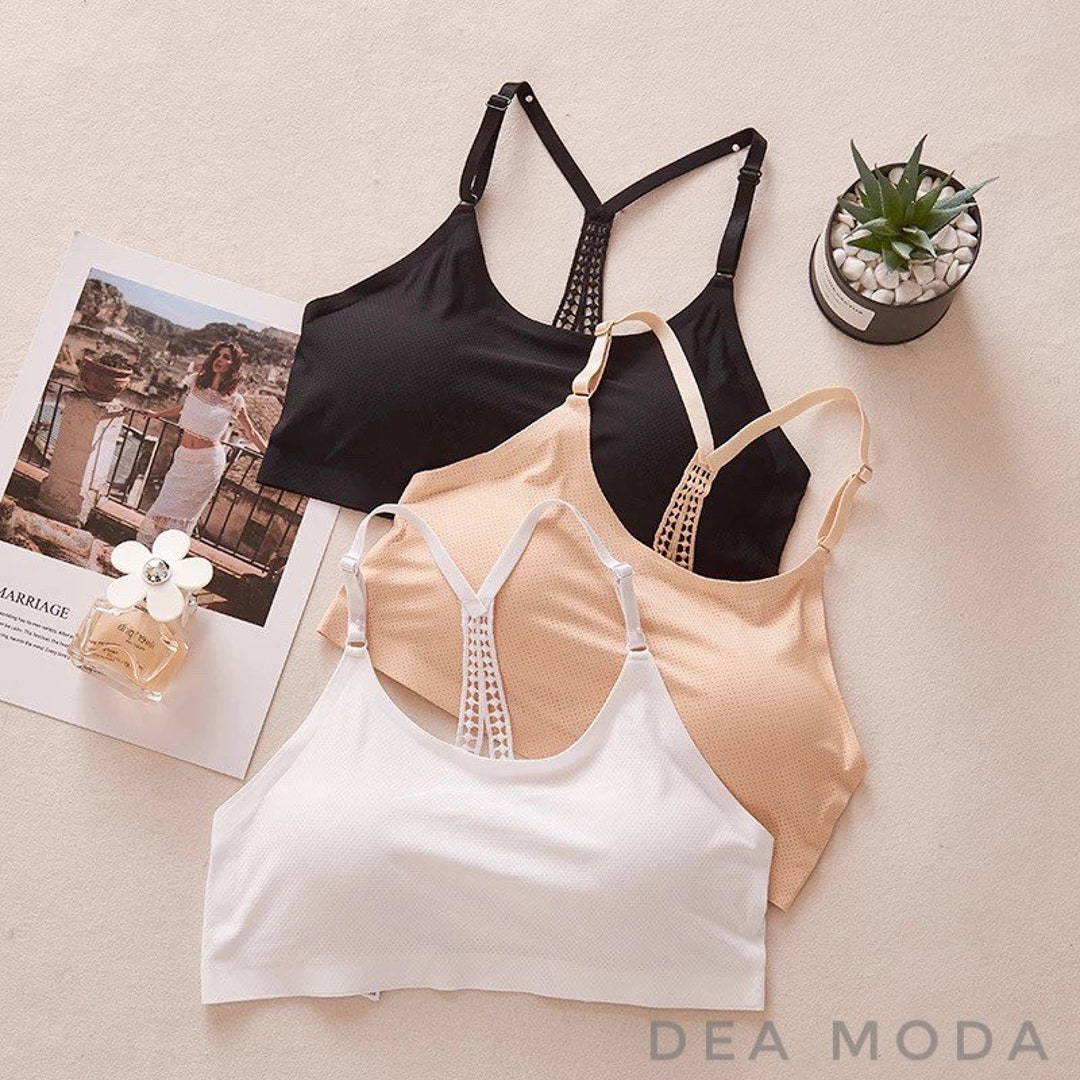 High Quality Embroidery Eiffel Tower Back Push-up Removable Pads One ...