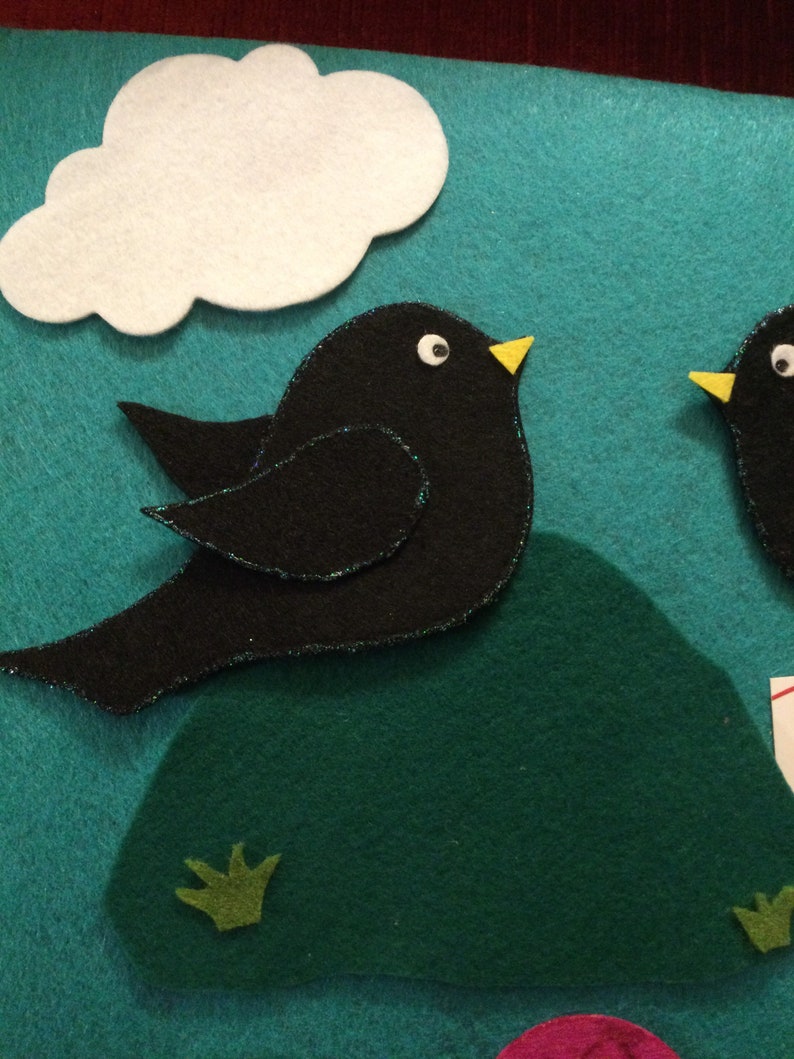 Two Little Black Birds Felt Story With Bonus Verses. A Preschool and ...