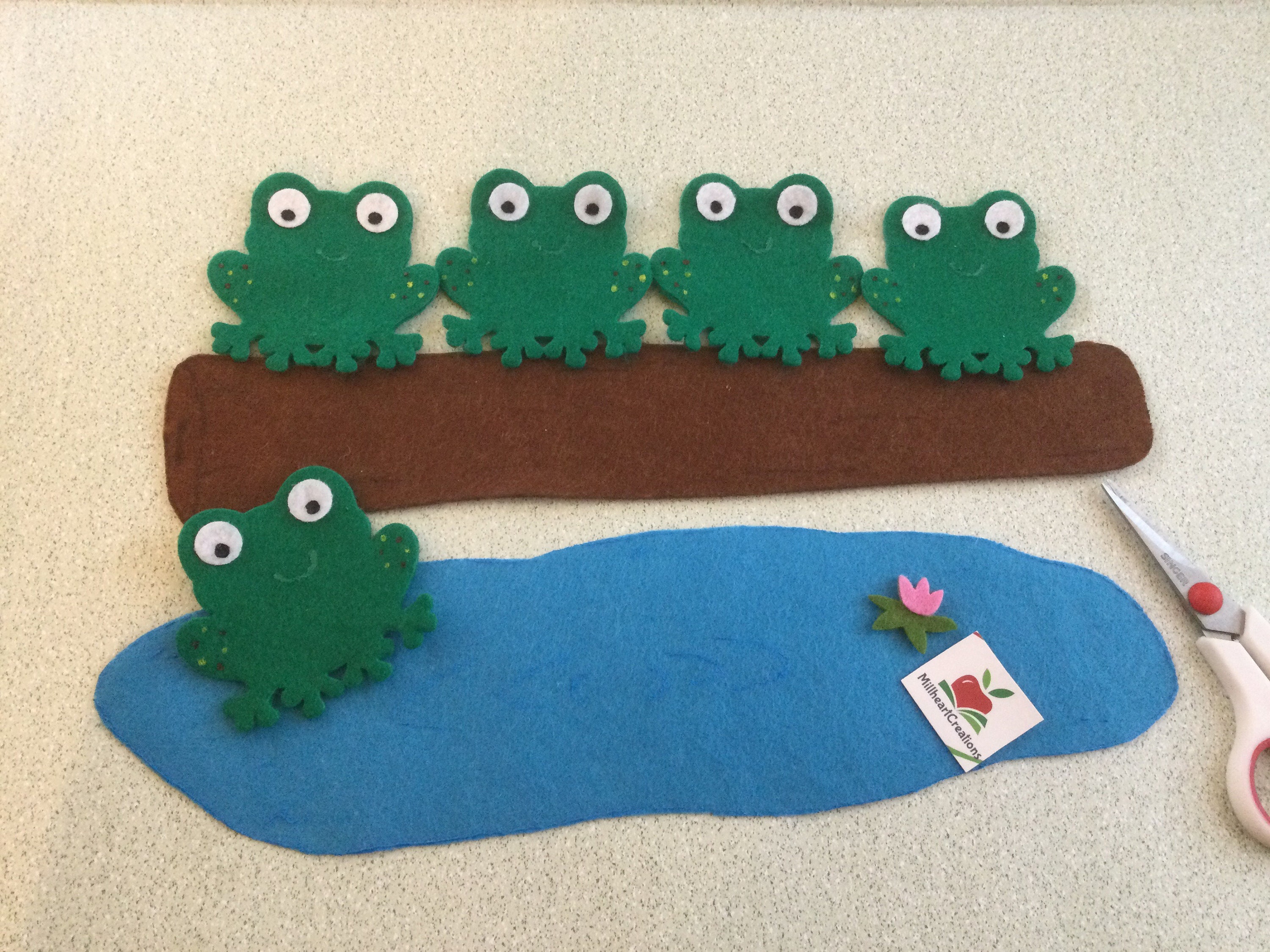 5 Little Speckled Frogs Felt Story - Etsy Canada