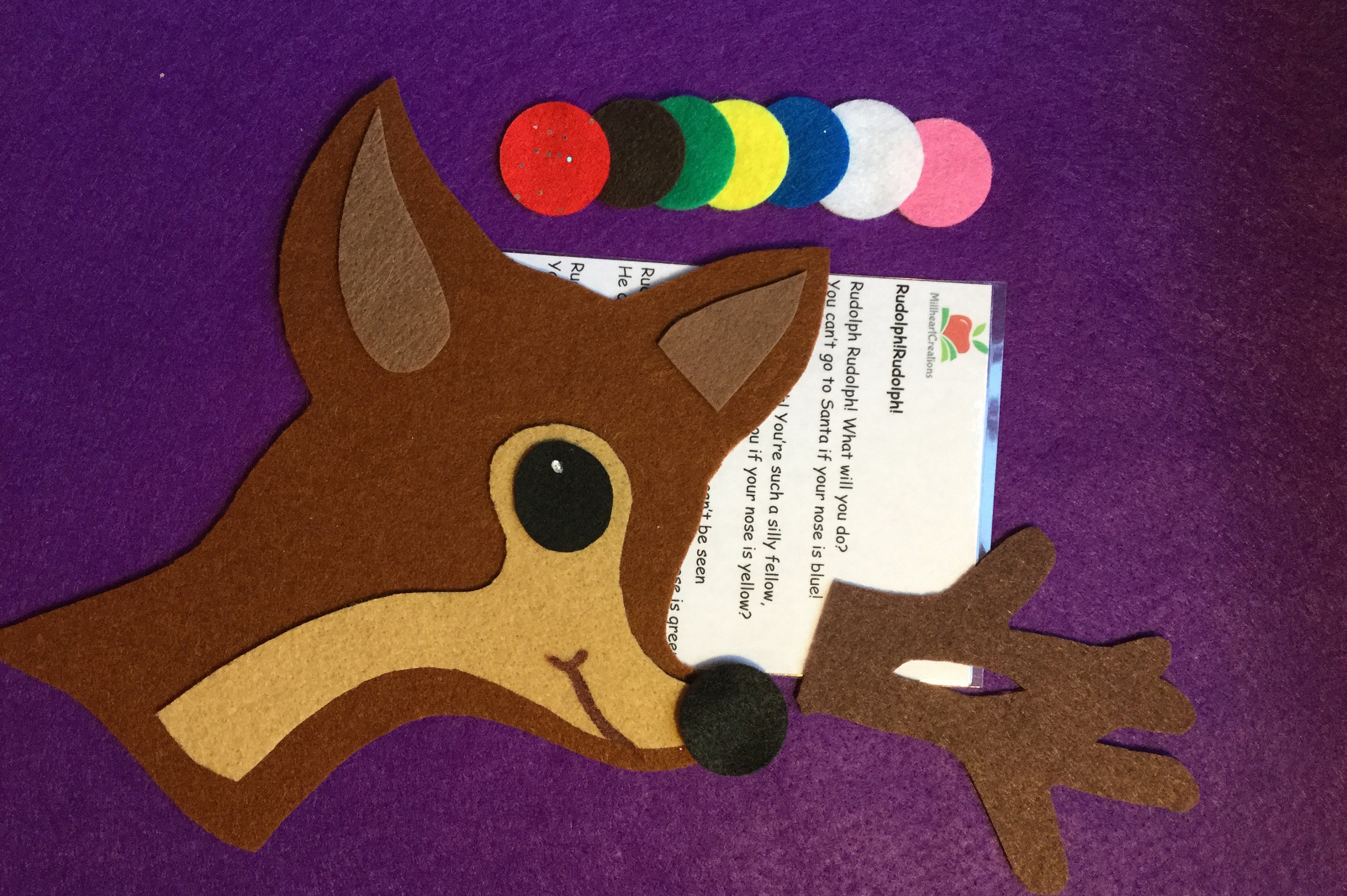 Larger Rudolph Colour Felt Story - Etsy