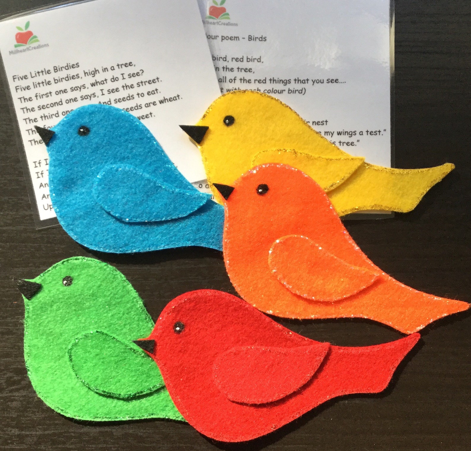 5 Little Birds Spring Time Felt Stories - Etsy
