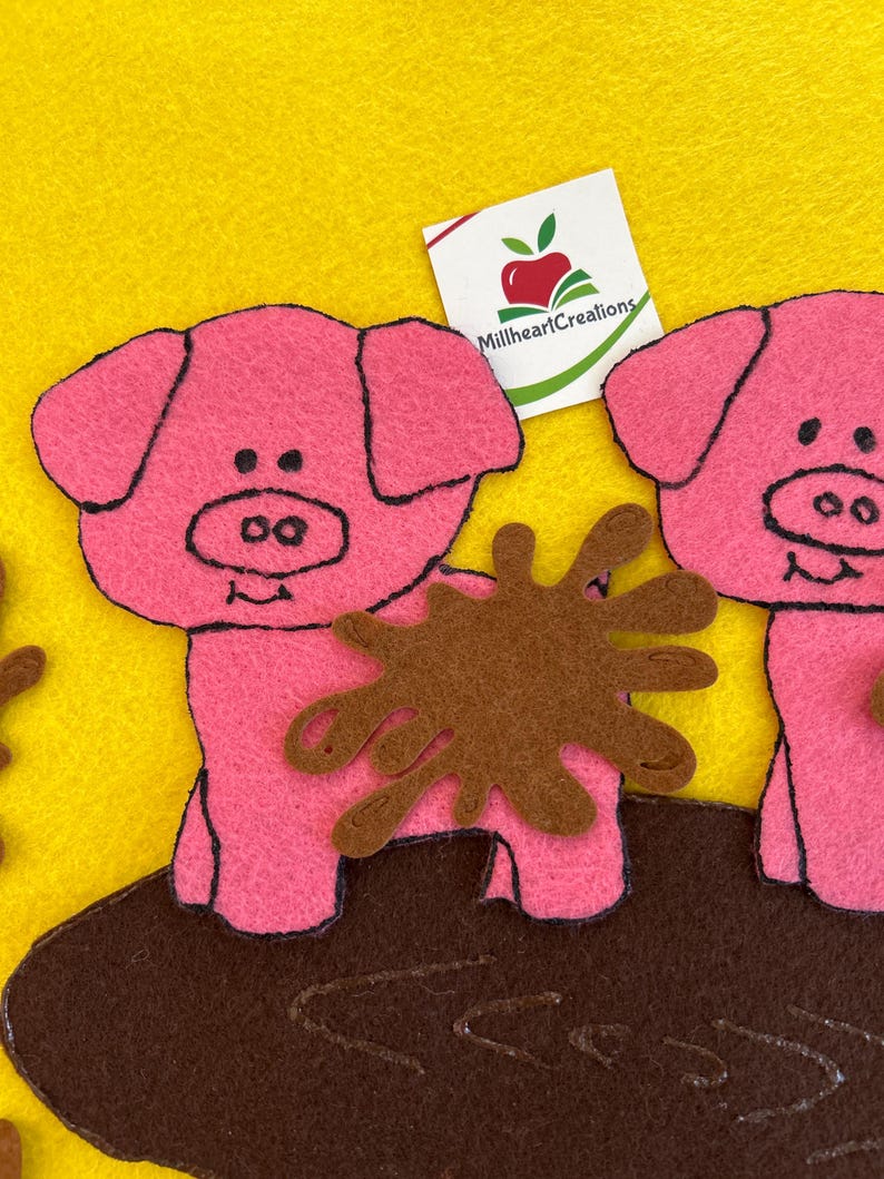 5 Pigs so Squeaky Clean / Muddy Pigs Felt Story - Etsy