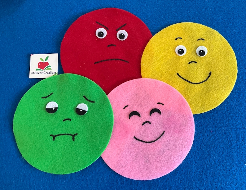 Emotion Faces Felt Story- How Are You Feeling Felt / Teaching ...