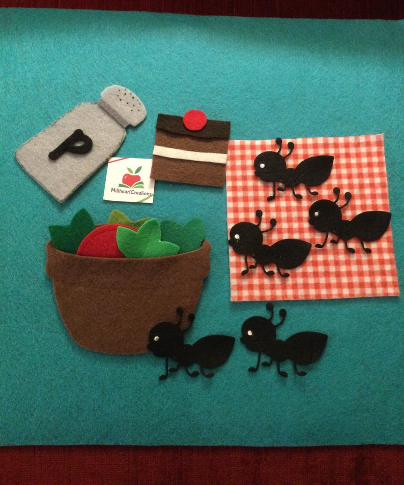 5 Hungry Ants Felt Story / Bugs / Teaching / Circle Time / Insects ...