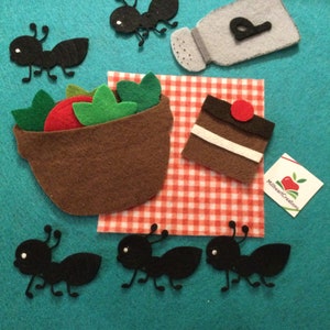 5 Hungry Ants Felt Story / Bugs / Teaching / Circle Time / Insects ...