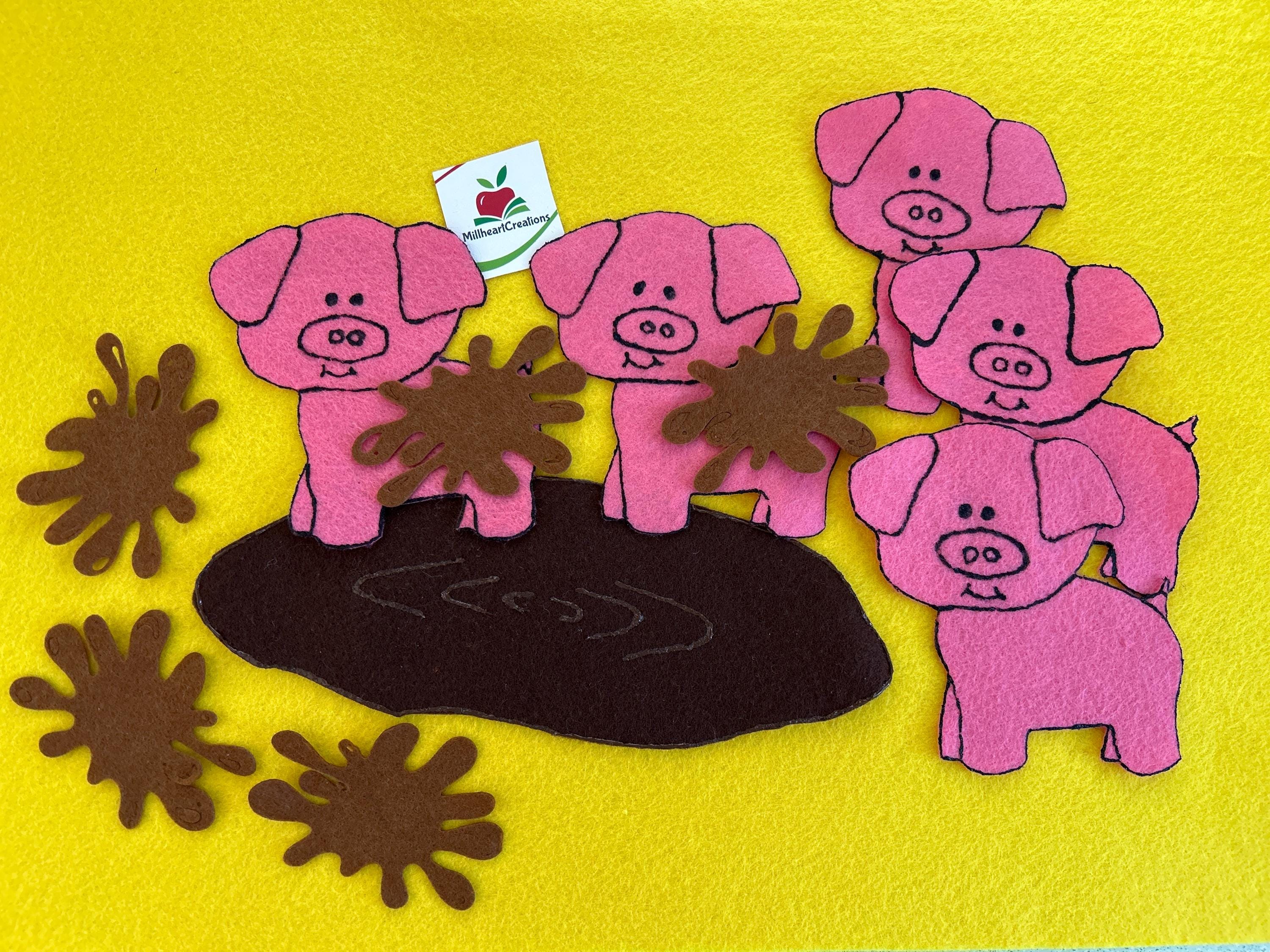 5 Pigs so Squeaky Clean / Muddy Pigs Felt Story - Etsy