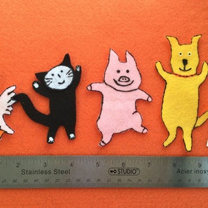 Clip-clop Felt Story - Animals Horse , Cat, Dog, Pig and Duck Flannel ...