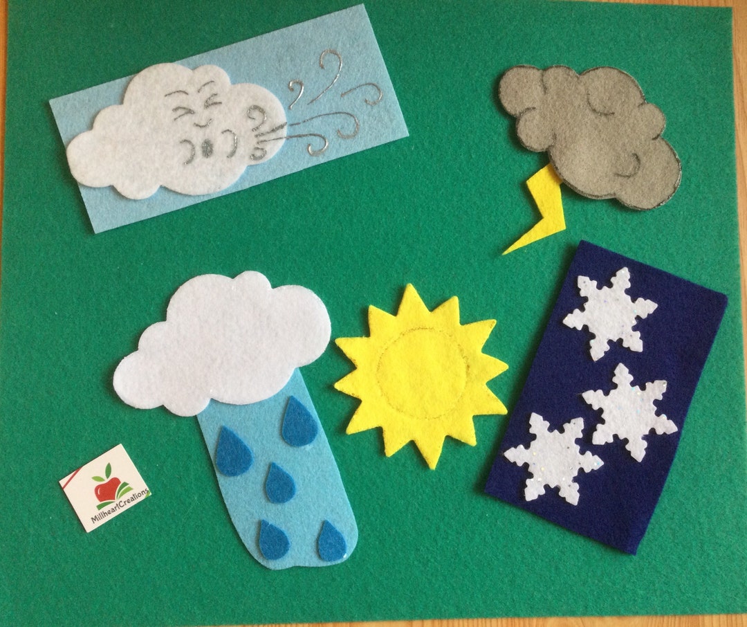 Weather Set Felt Story With Poem - Etsy