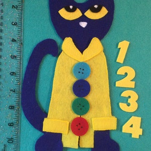 Pete the Cat and His Groovy Buttons Felt Story - Etsy