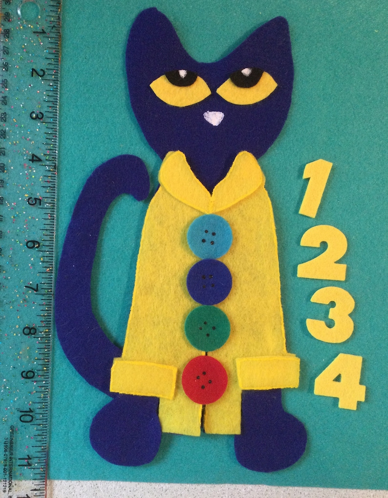 Pete the Cat and His Groovy Buttons Felt Story - Etsy