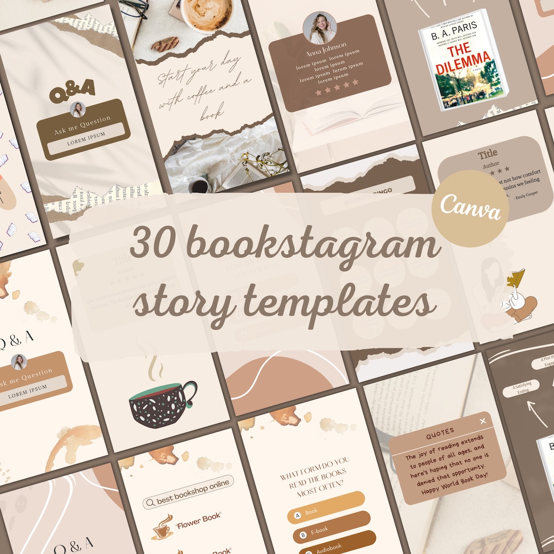 Bookstagram Story Templates | Book Bloggers, Small Business | Instagram ...