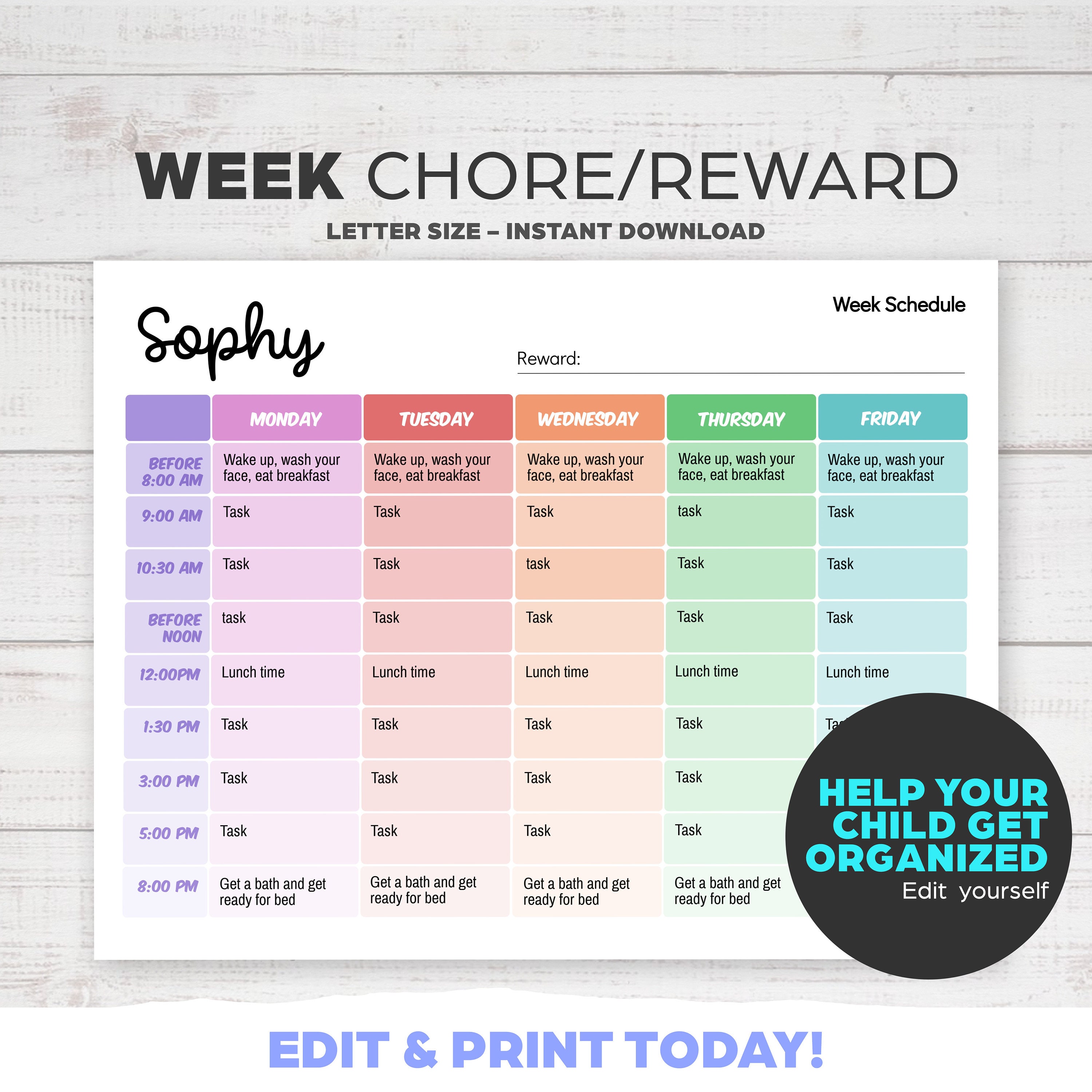 Editable Daily Schedule Template Ubicaciondepersonas cdmx gob mx