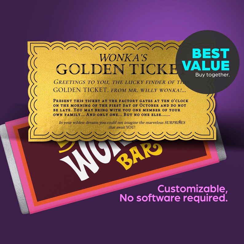 Free Printable Wonka Bar Wrapper Template Free Printable
