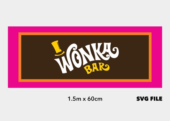Wonka bar banner SVG file, print any size without resolution issues. (file us 1.5m x 60 cm) by ...