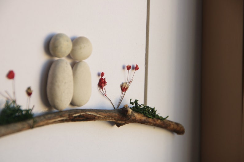 Couple Beside Tree Pebble Art Tree Handmade Pebble Art | Etsy