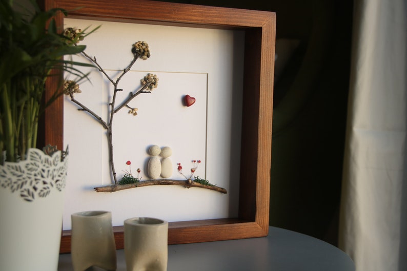 Couple Beside Tree Pebble Art Tree Handmade Pebble Art | Etsy