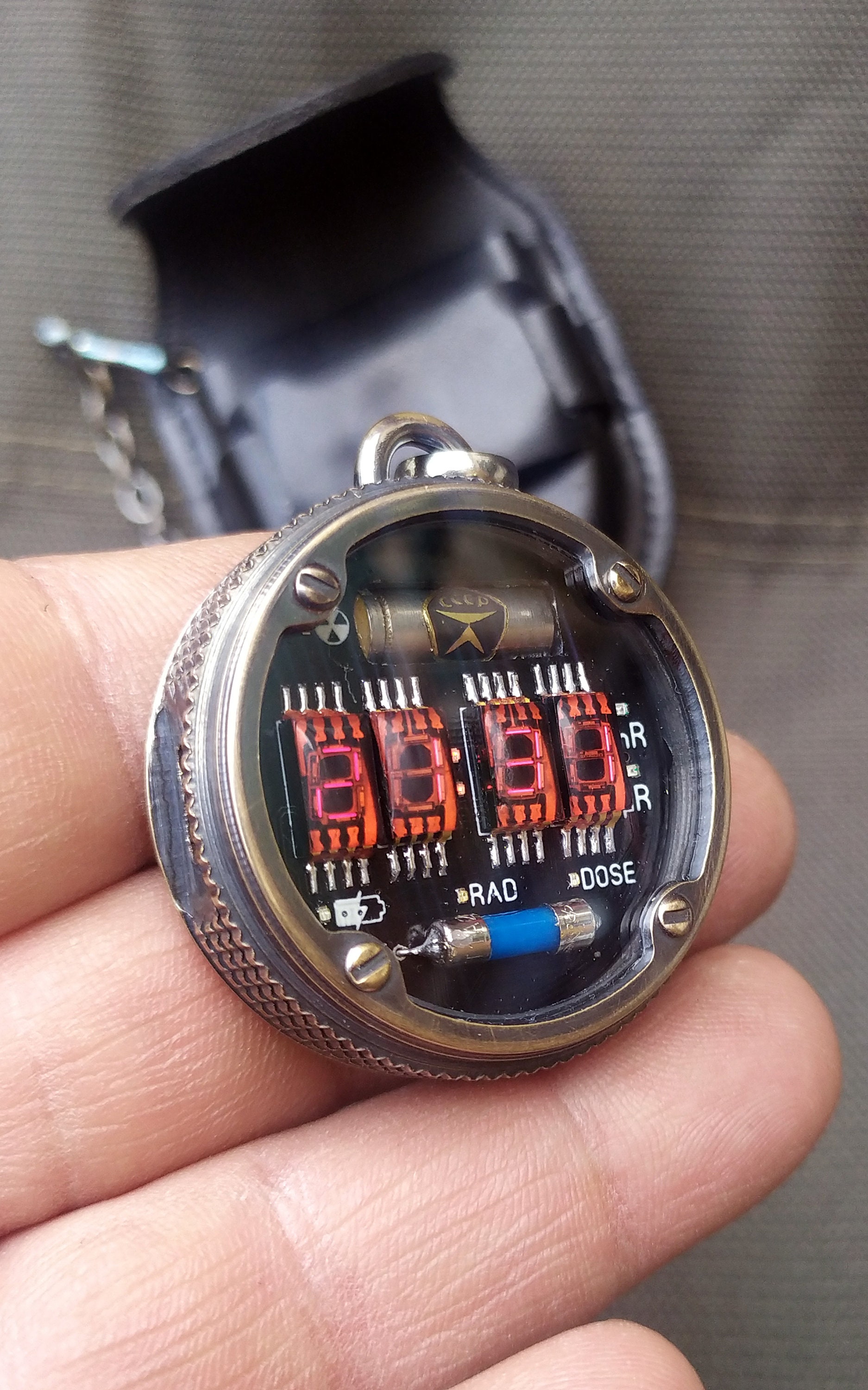 METRO 2033 styled LED pocket watch dosimeter | Etsy
