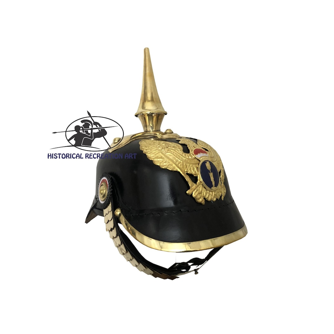 GERMAN Prussian PICKELHAUBE Helmet , Imperial Officer Spike Helmet ...