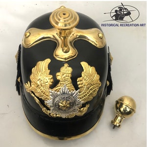 GERMAN Prussian PICKELHAUBE Helmet , Imperial Officer Spike Helmet ...
