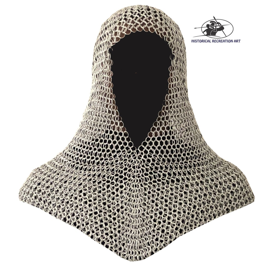 Butted Aluminium Chainmail Coif | Ring ID : 9 Mm & 10 Mm | Wire - 16 ...