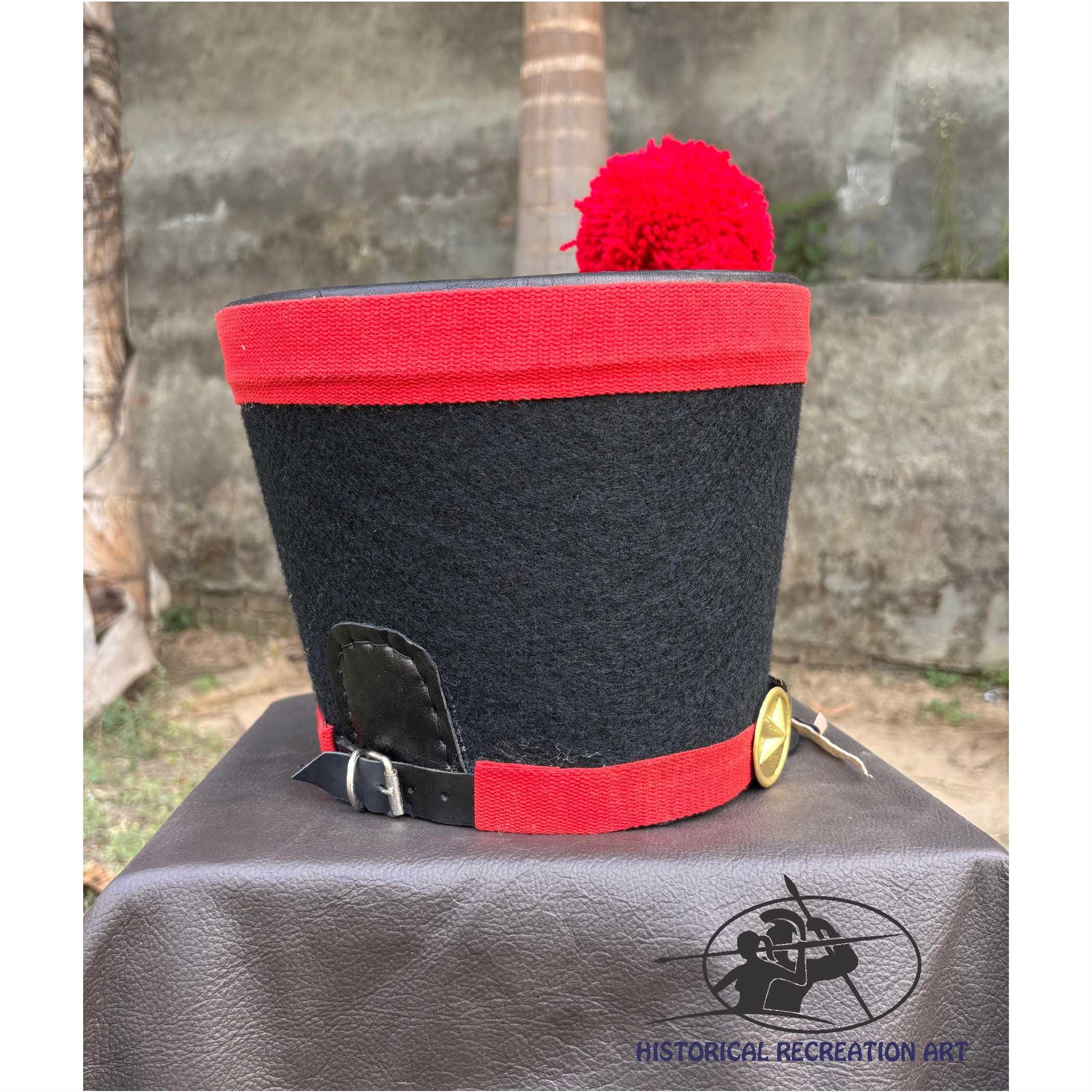 Napoleonic Shako Helmet French Cosplay Costume With Red Pompom - Etsy