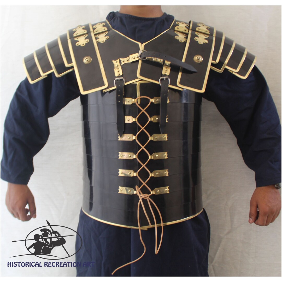 Roman Lorica Segmentata Armour - Brass Trimmed 20 Gauge Lorica ...