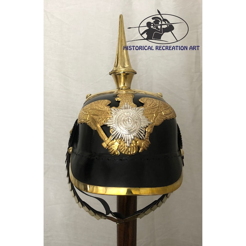 GERMAN Prussian PICKELHAUBE Helmet , Imperial Officer Spike Helmet ...