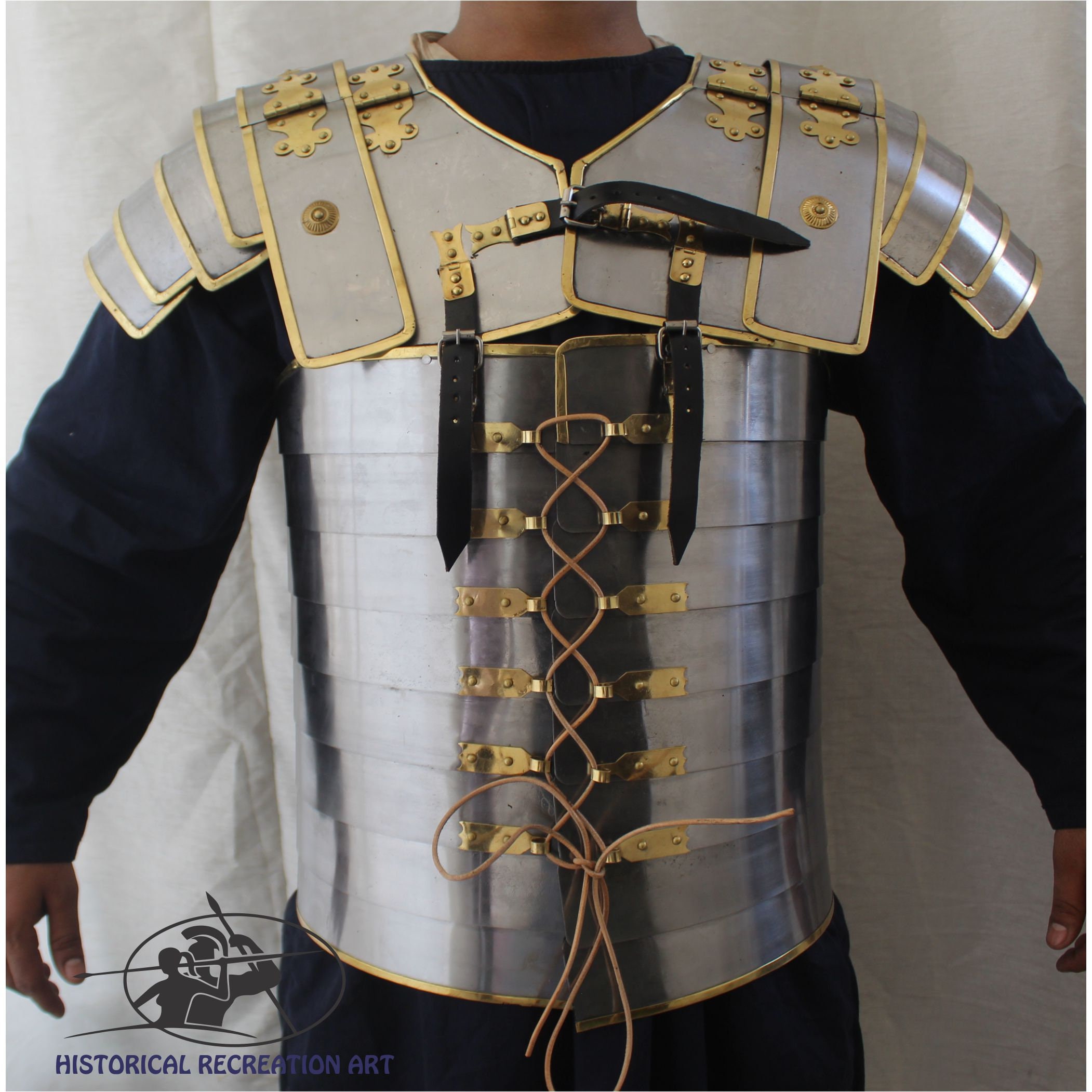 Roman Lorica Segmentata Armour Brass Trimmed 20 Gauge Lorica - Etsy