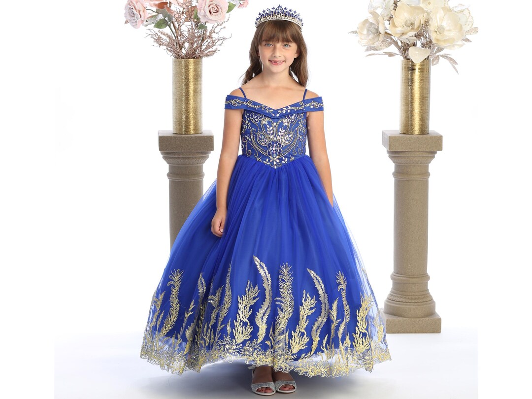 Royal Blue off the Shoulder Dress for Pageants and Special Events . - Etsy