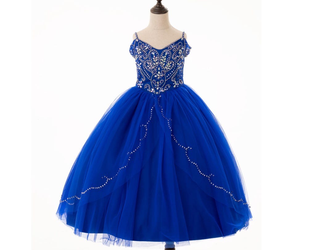 Royal Blue off the Shoulder Dress for Pageants and Special Events . - Etsy