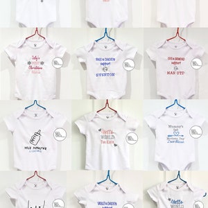 Personalised Hello World Baby Girl Embroidered Design Bodysuit Onesie ...
