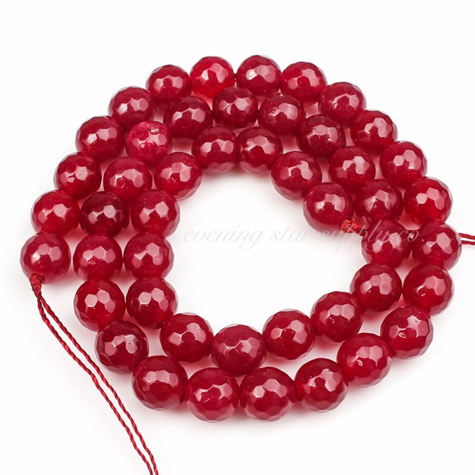 Gemstone Beads Faceted Red Chalcedony 15 Strand Wholesale - Etsy