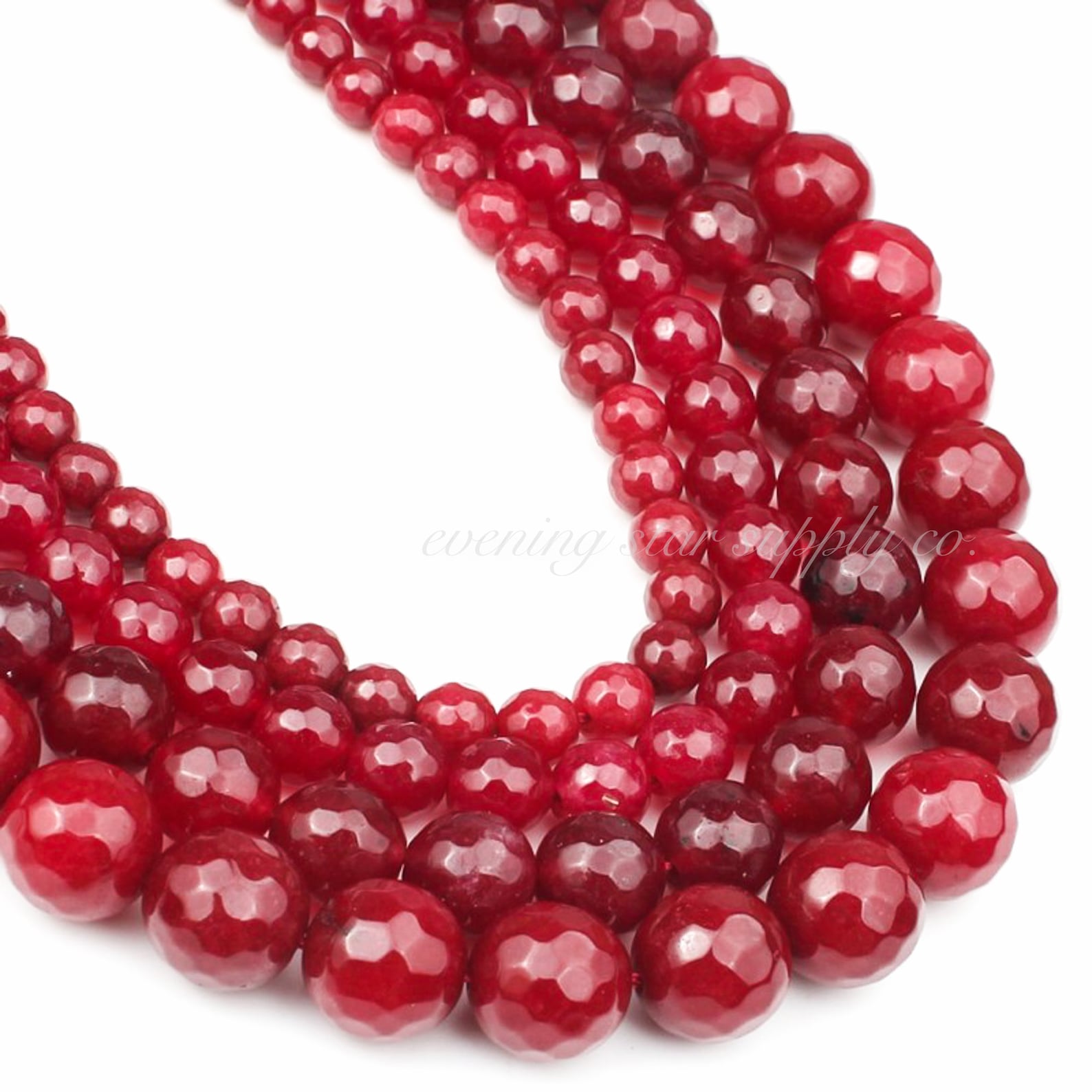Gemstone Beads Faceted Red Chalcedony 15 Strand Wholesale - Etsy