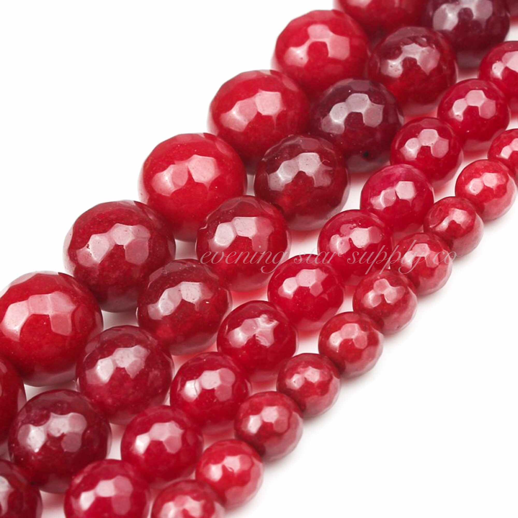 Gemstone Beads Faceted Red Chalcedony 15 Strand Wholesale - Etsy