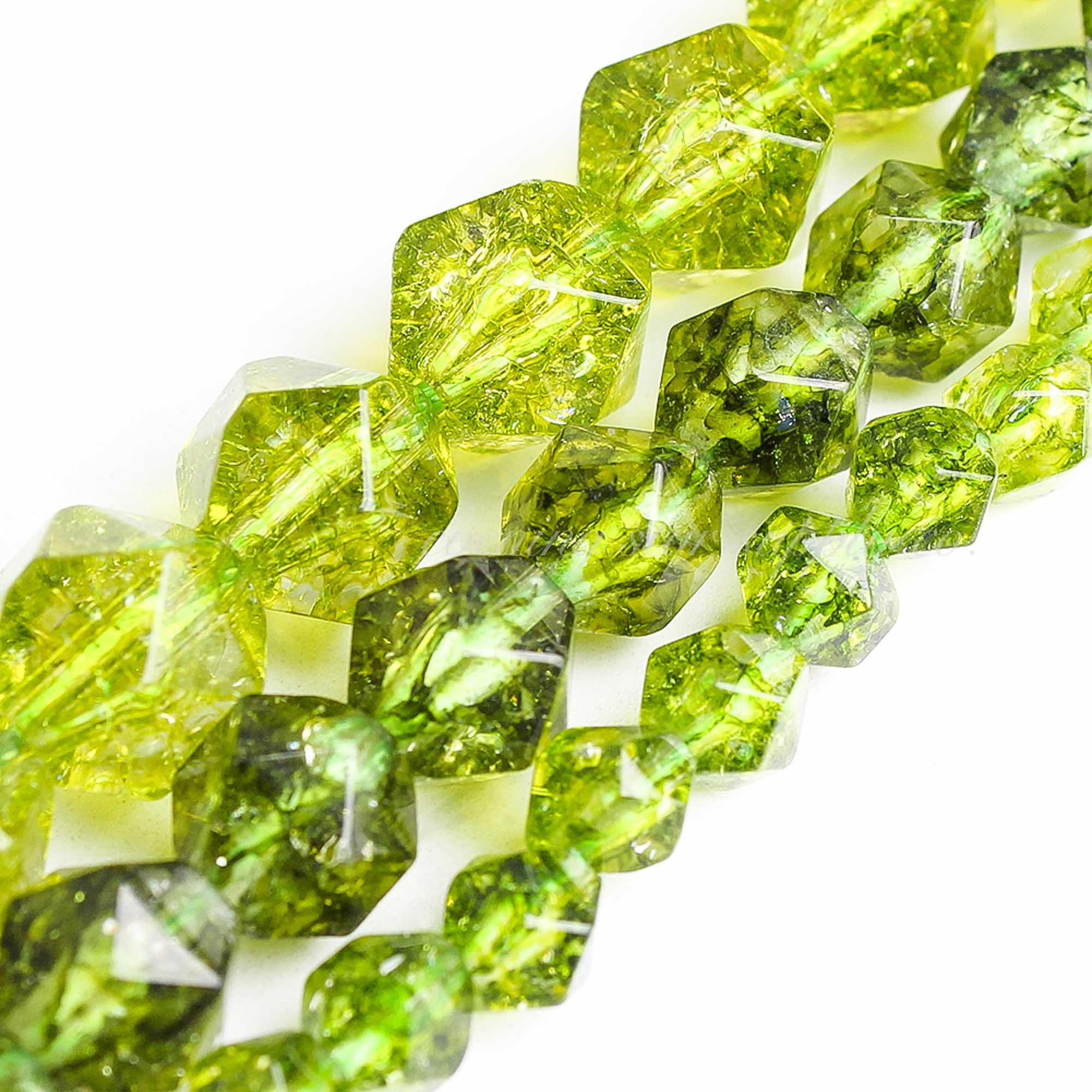 Faceted Green Peridot Beads, 15 Strand, Wholesale DIY Jewelry Making ...