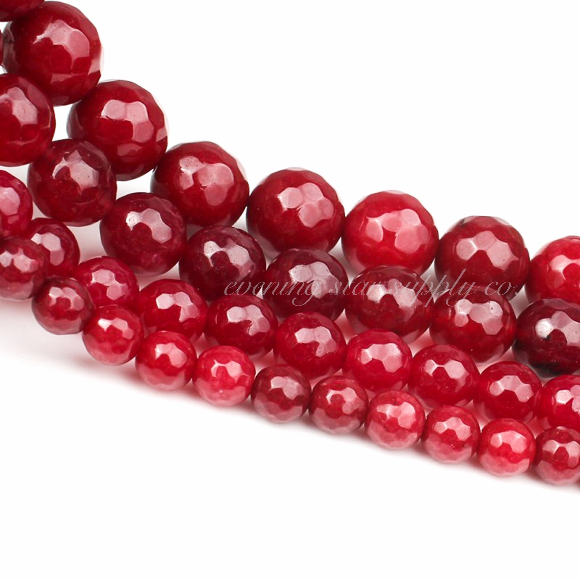 Gemstone Beads Faceted Red Chalcedony 15 Strand Wholesale - Etsy
