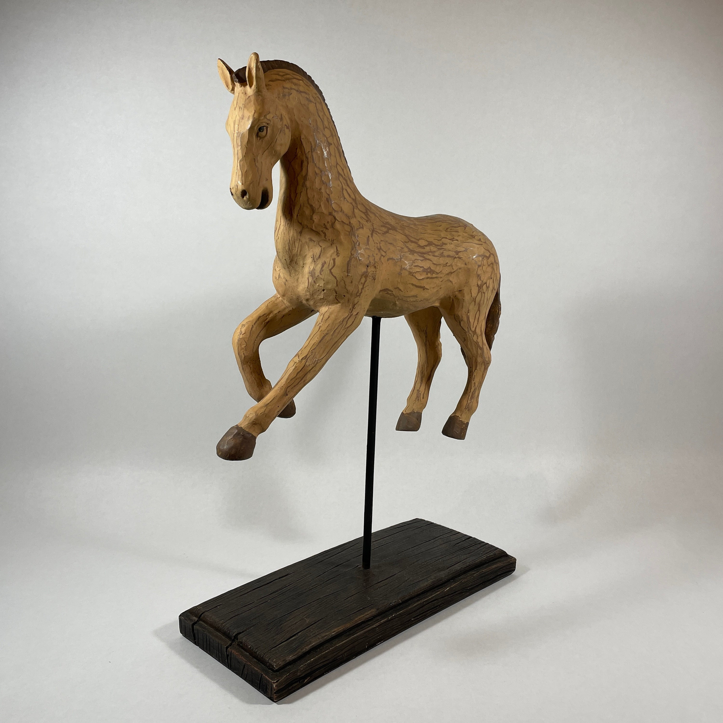 Horse Horse Statue Wood Horse Stallion Equestrian - Etsy