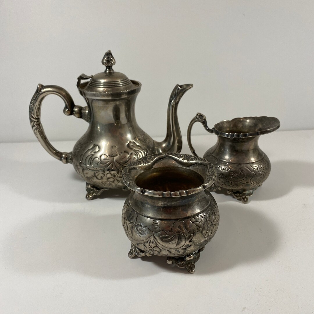 Teapot Teapot Set Silver Teapot Set Vintage Teapot Tea Set - Etsy