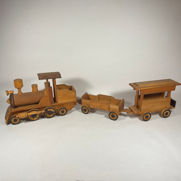 Wood Train Set - Etsy