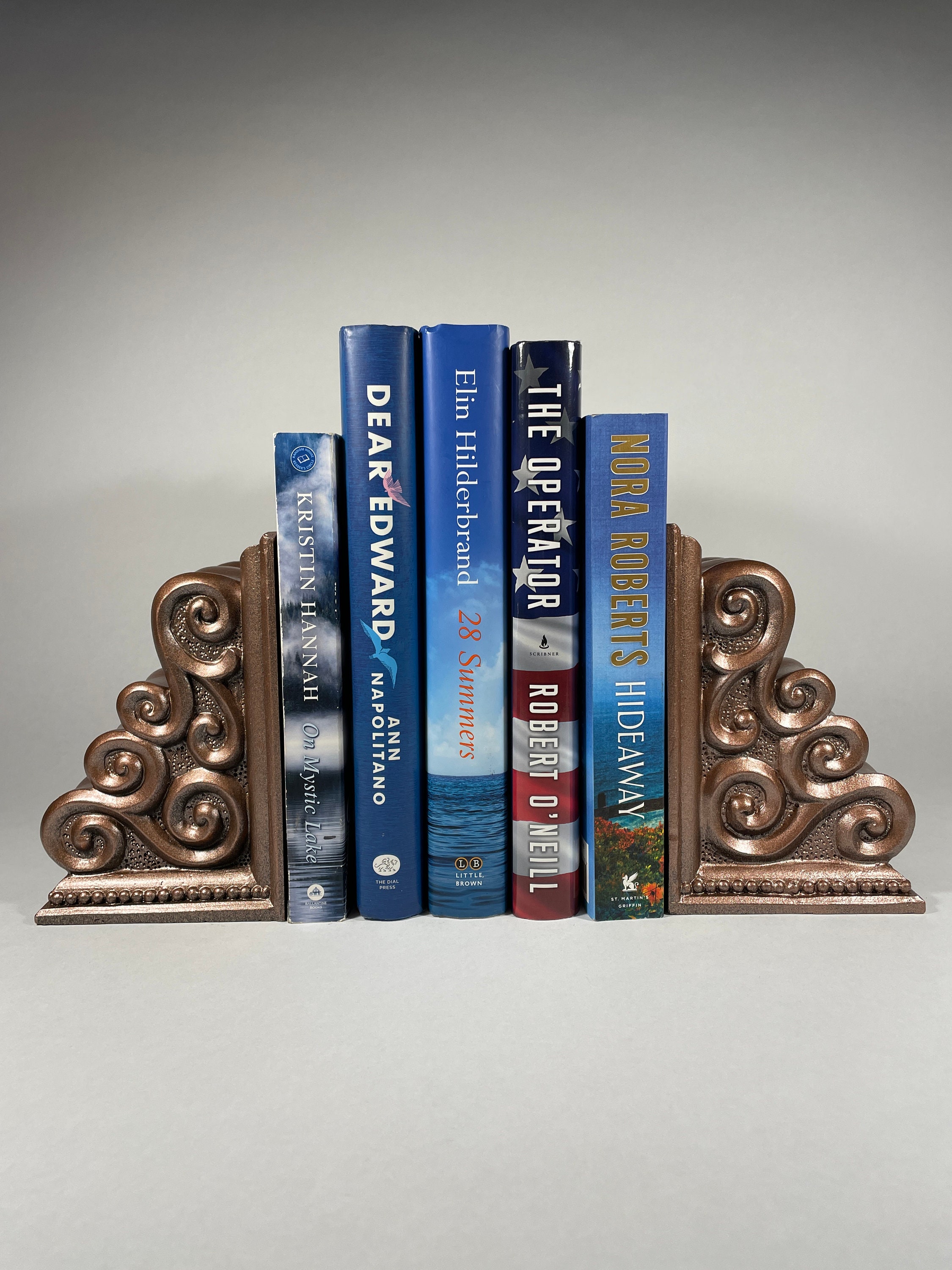 Bookends, Swirl Bookends, Modern Bookends, Copper Bookends, Vintage ...