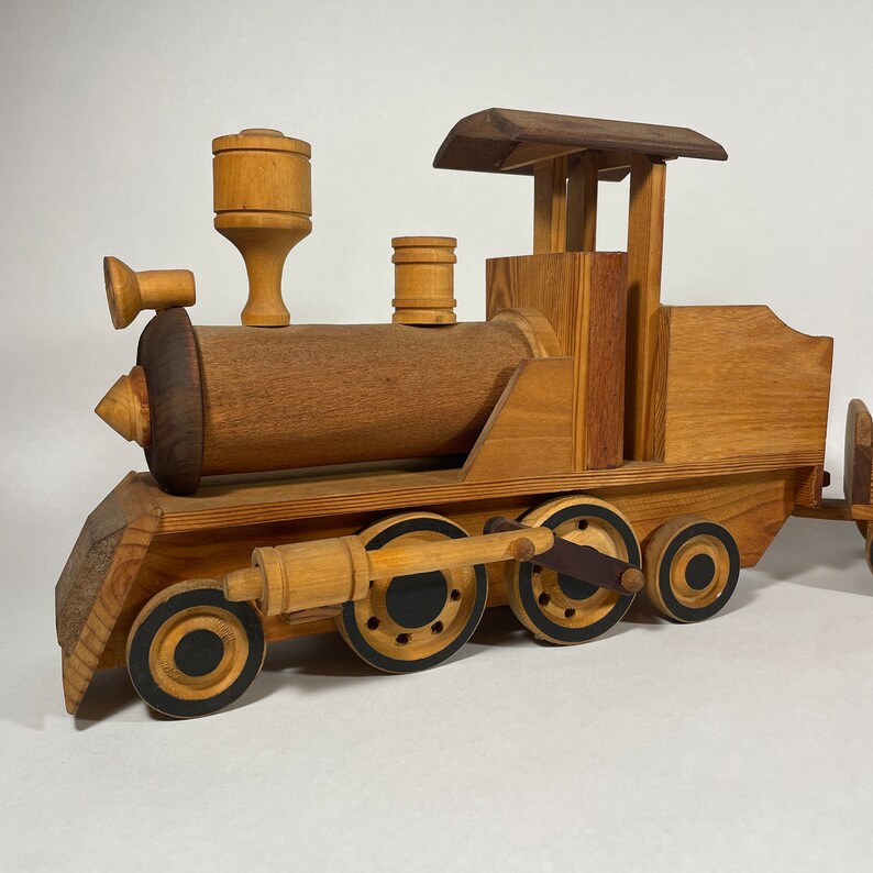 Train, Train Set, Wood Train Set, Handmade Wood Trian Set, Vintage ...