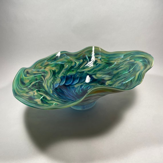 Glass Bowl Handblown Glass Bowl Handblown Glass Art Glass - Etsy