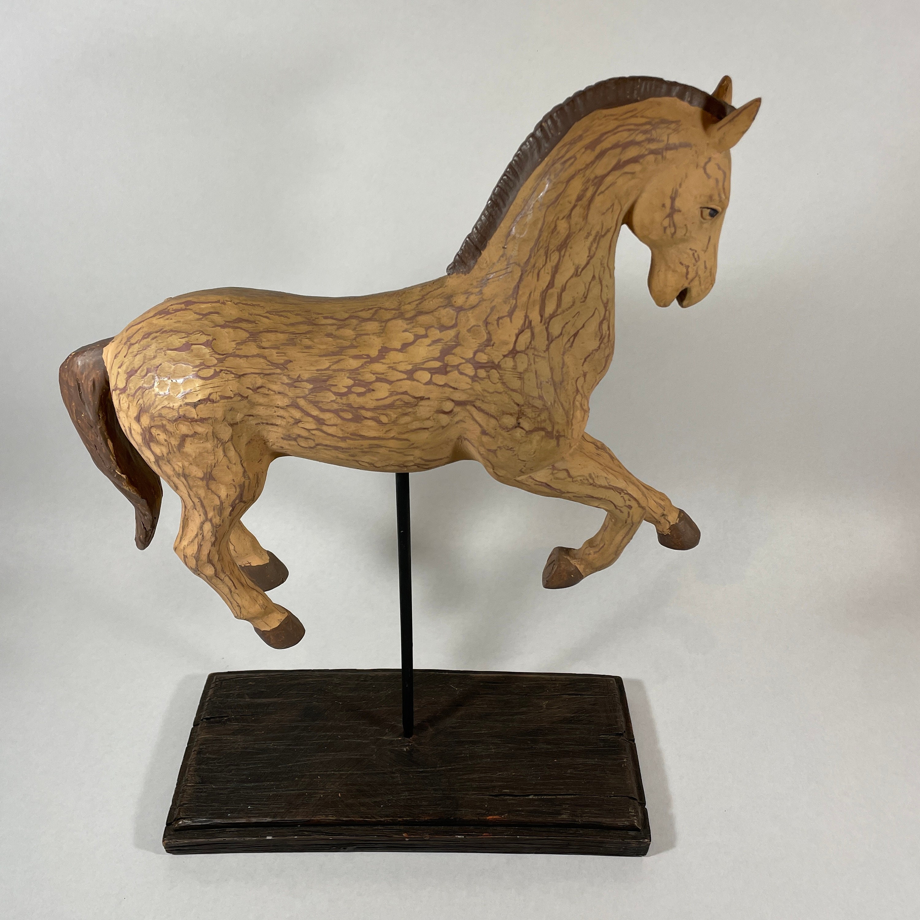 Horse Horse Statue Wood Horse Stallion Equestrian - Etsy