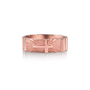 Cross Wedding Band Ring for Christian in Sterling Silver, 10K or 14K ...