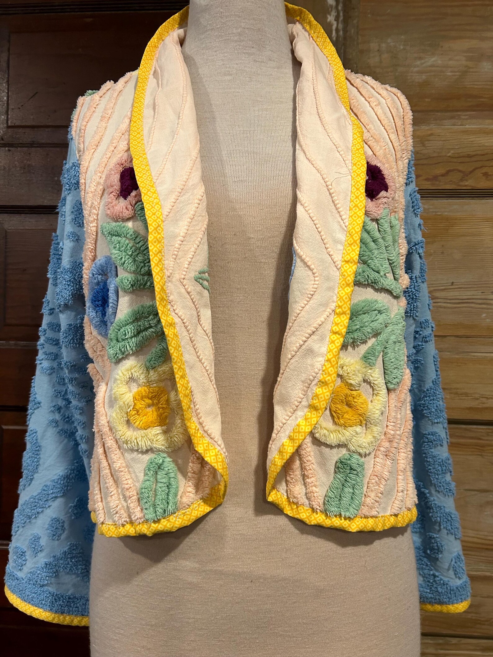 Floral Chenille Jacket - Etsy