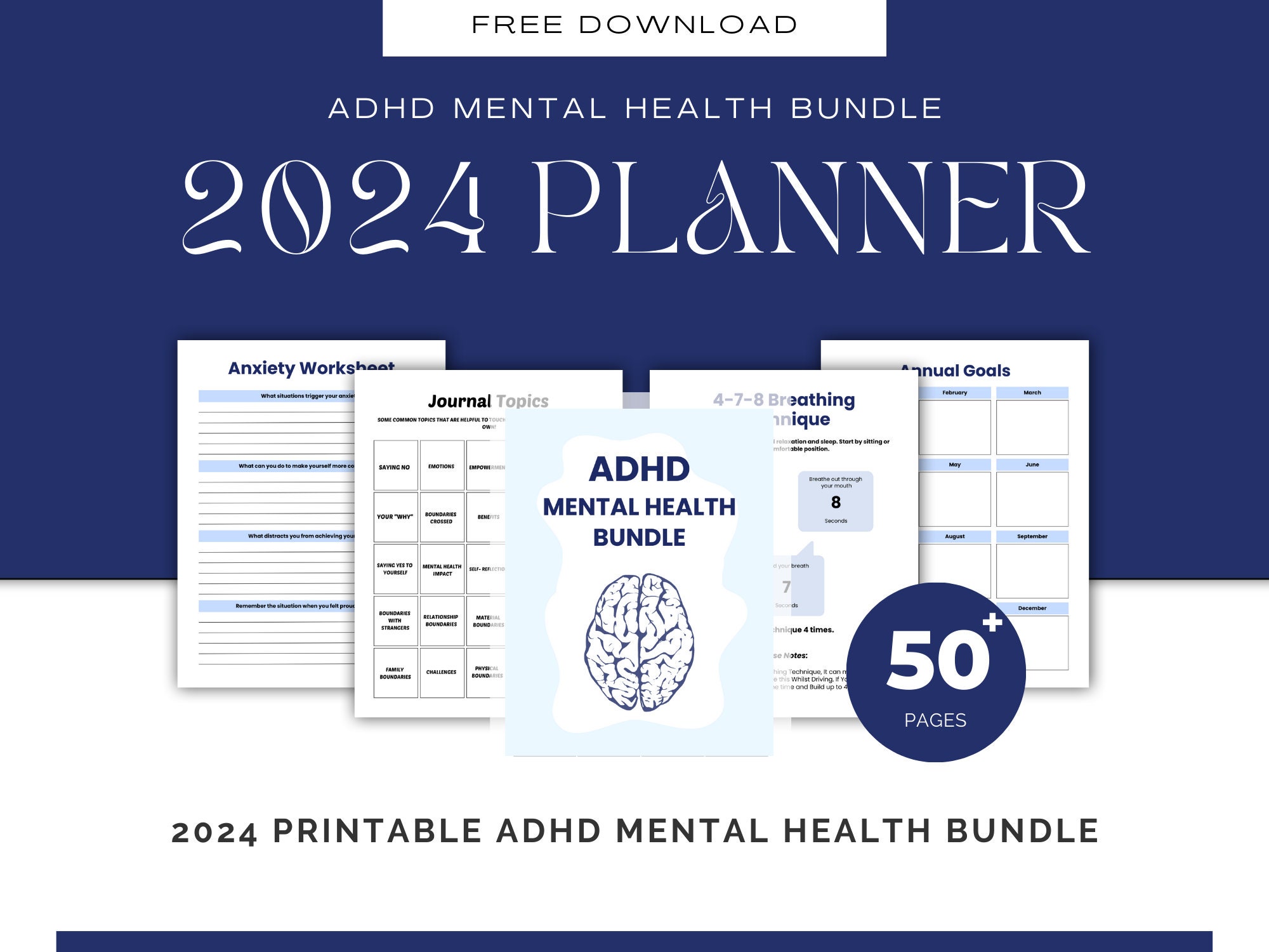 Mental Health Bundle, Therapy Worksheet, Mental Health Journal ...
