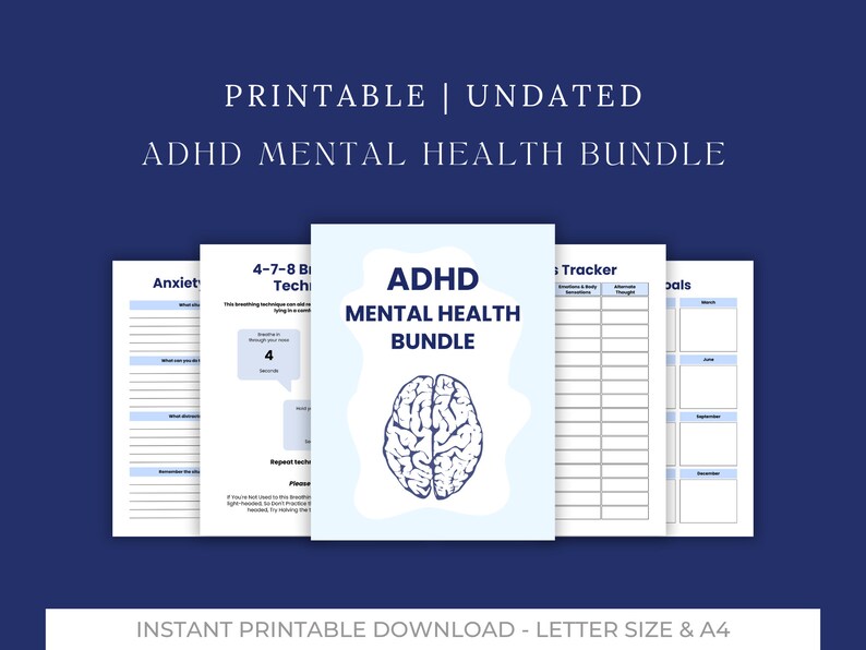 Mental Health Bundle, Therapy Worksheet, Mental Health Journal ...
