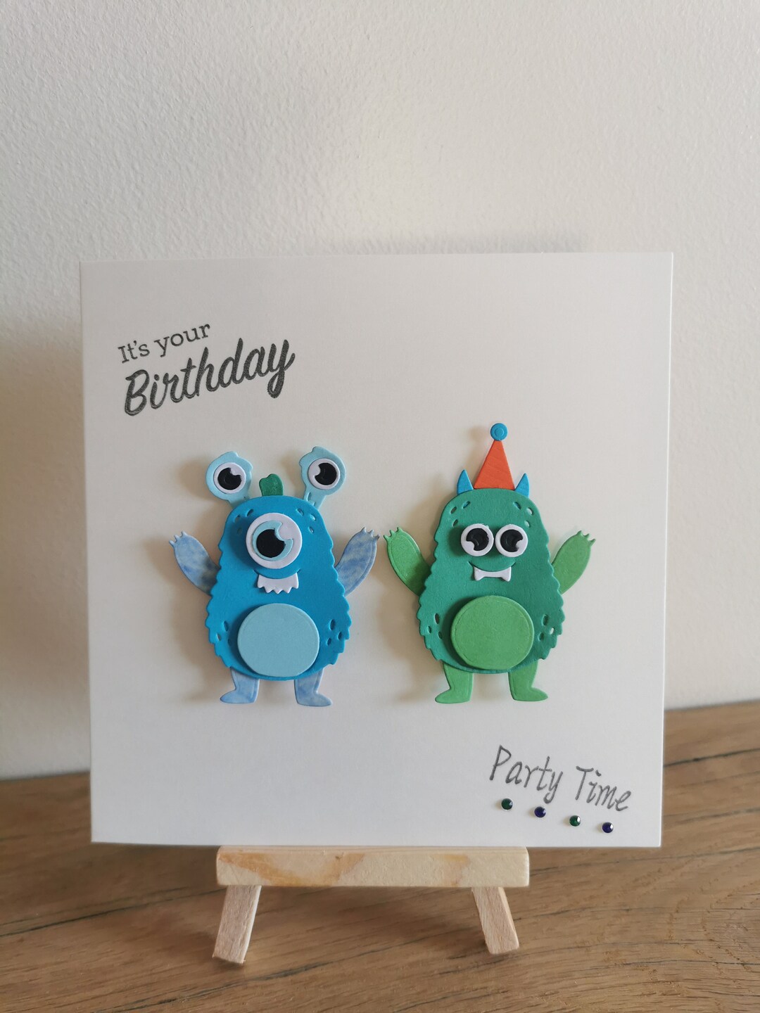 Monsters Birthday Card - Etsy