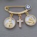 Protection for Baby, Medallion for Baby Crib, Gold Virgin Mary Guardian ...